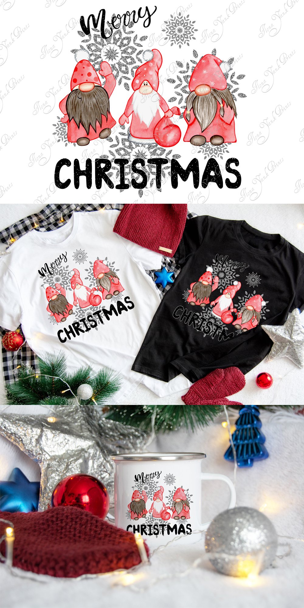 Christmas Gnomes sublimation design | Merry Christmas PNG