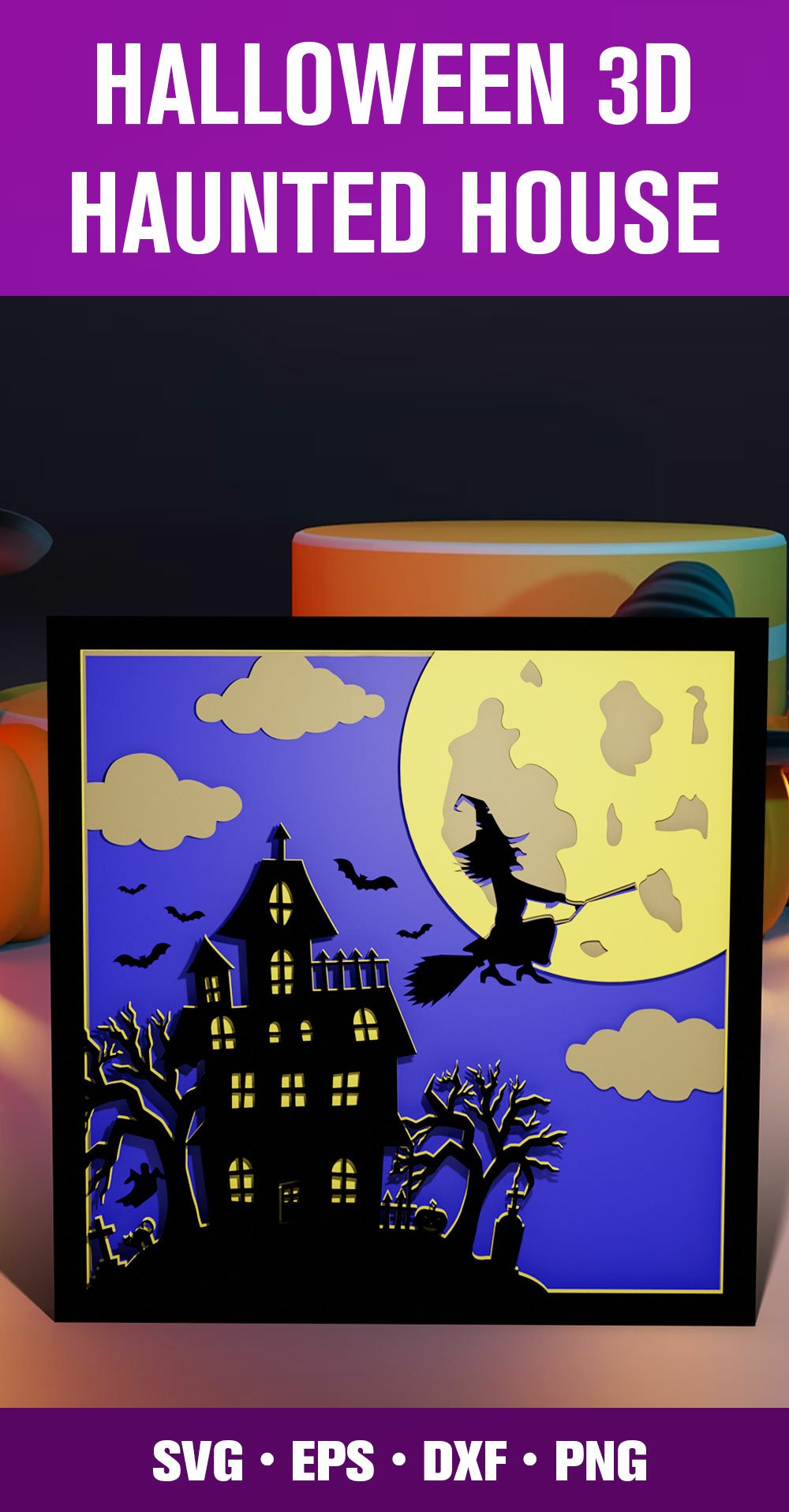 Halloween 3D Layered SVG