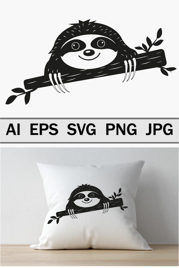 Cute animal sloth SVG format