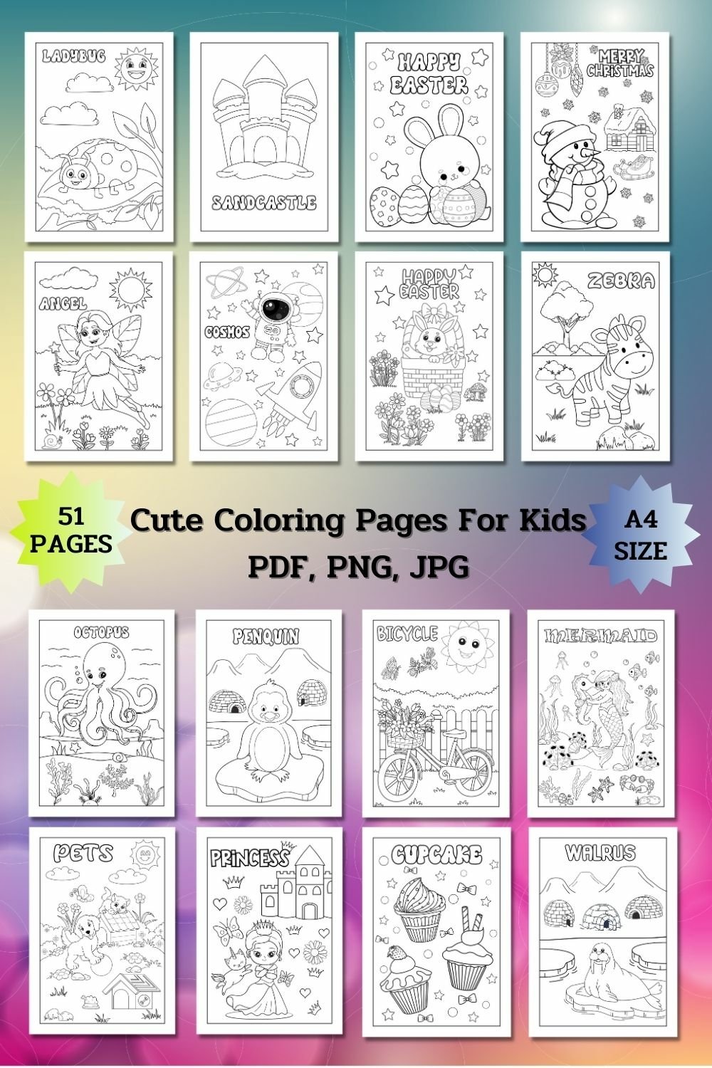 51 Printable Cute Coloring Pages for Kids