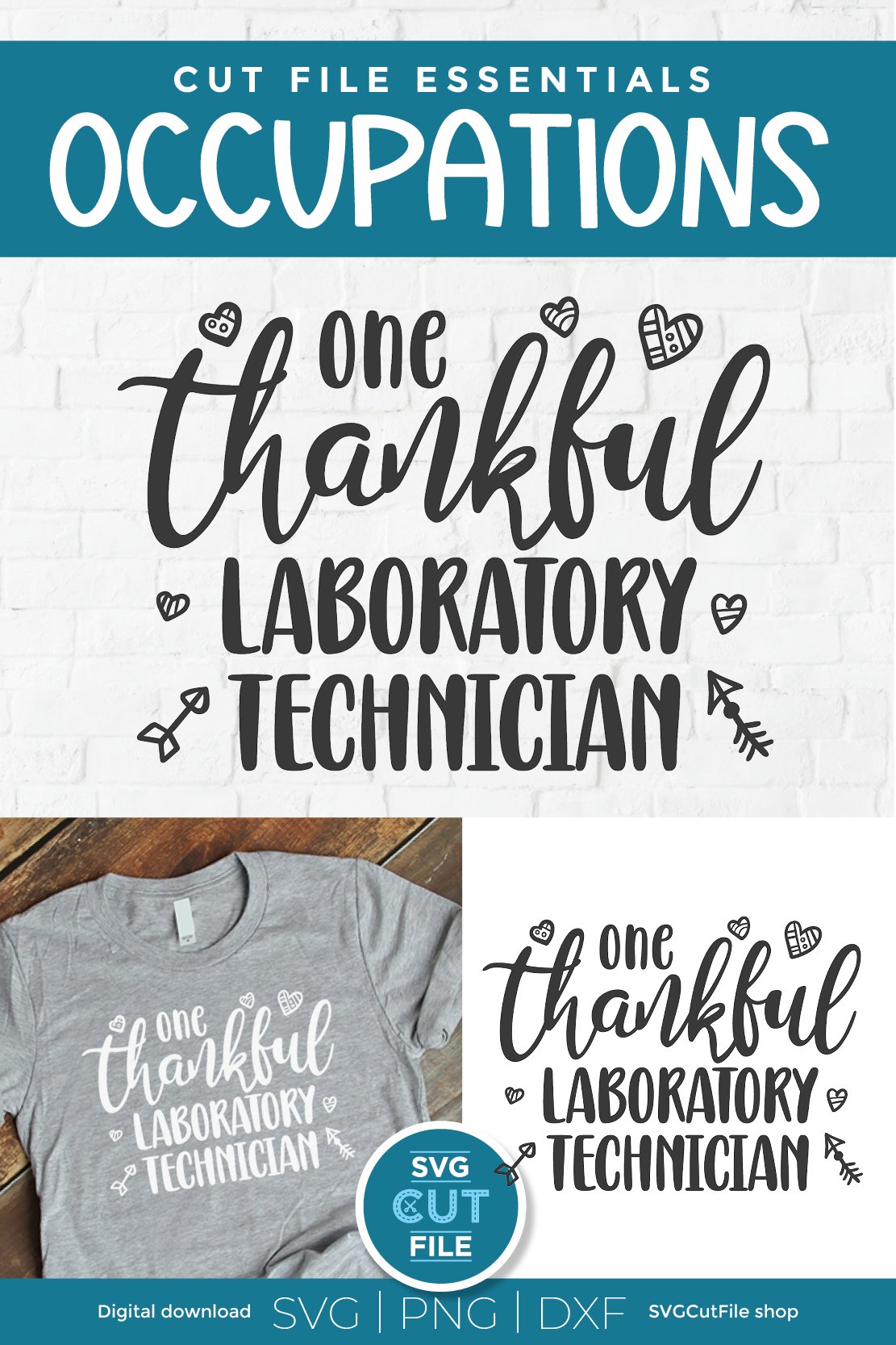 Lab tech svg - one thankful laboratory technician