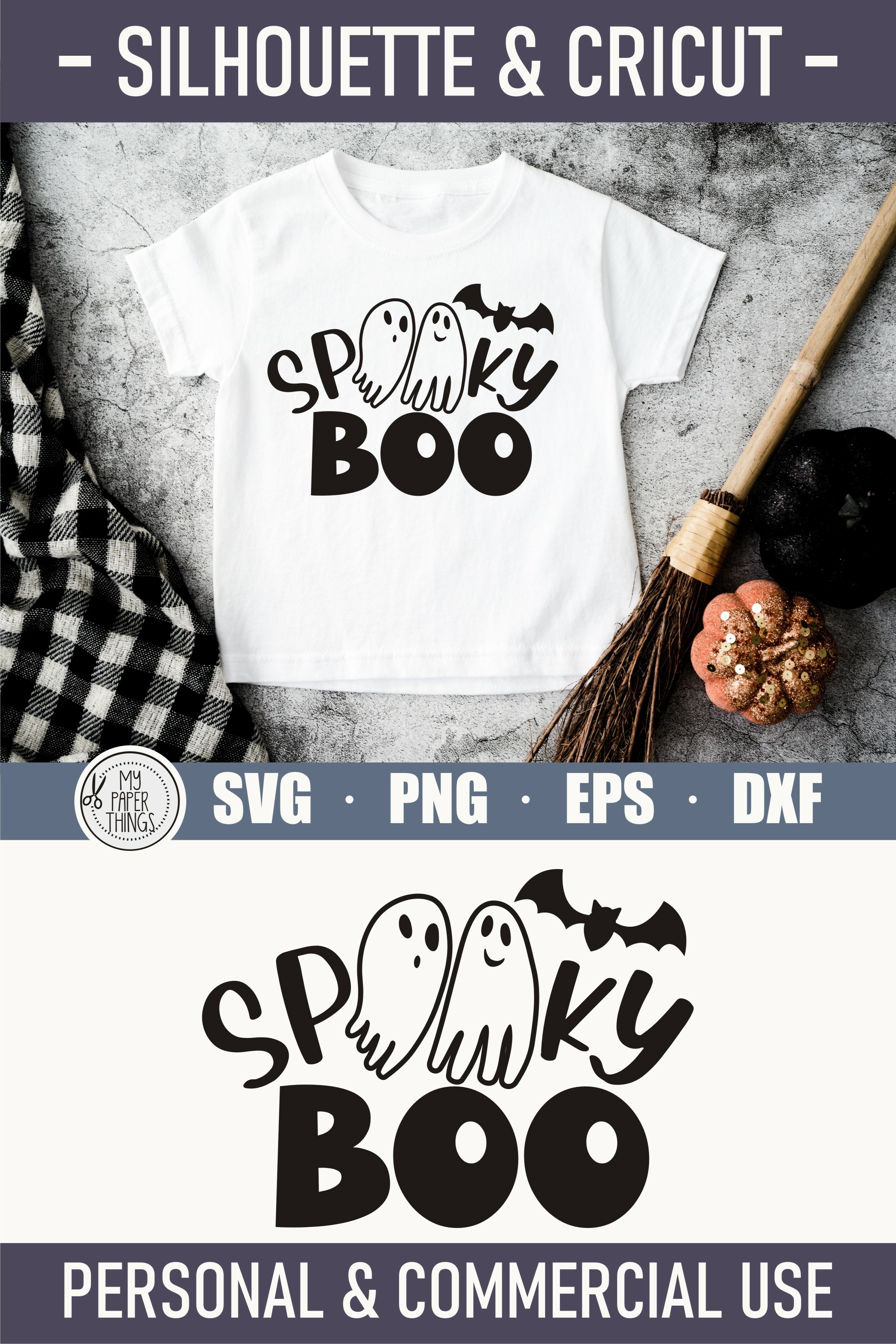 Spooky Boo Kids Halloween svg Cut File