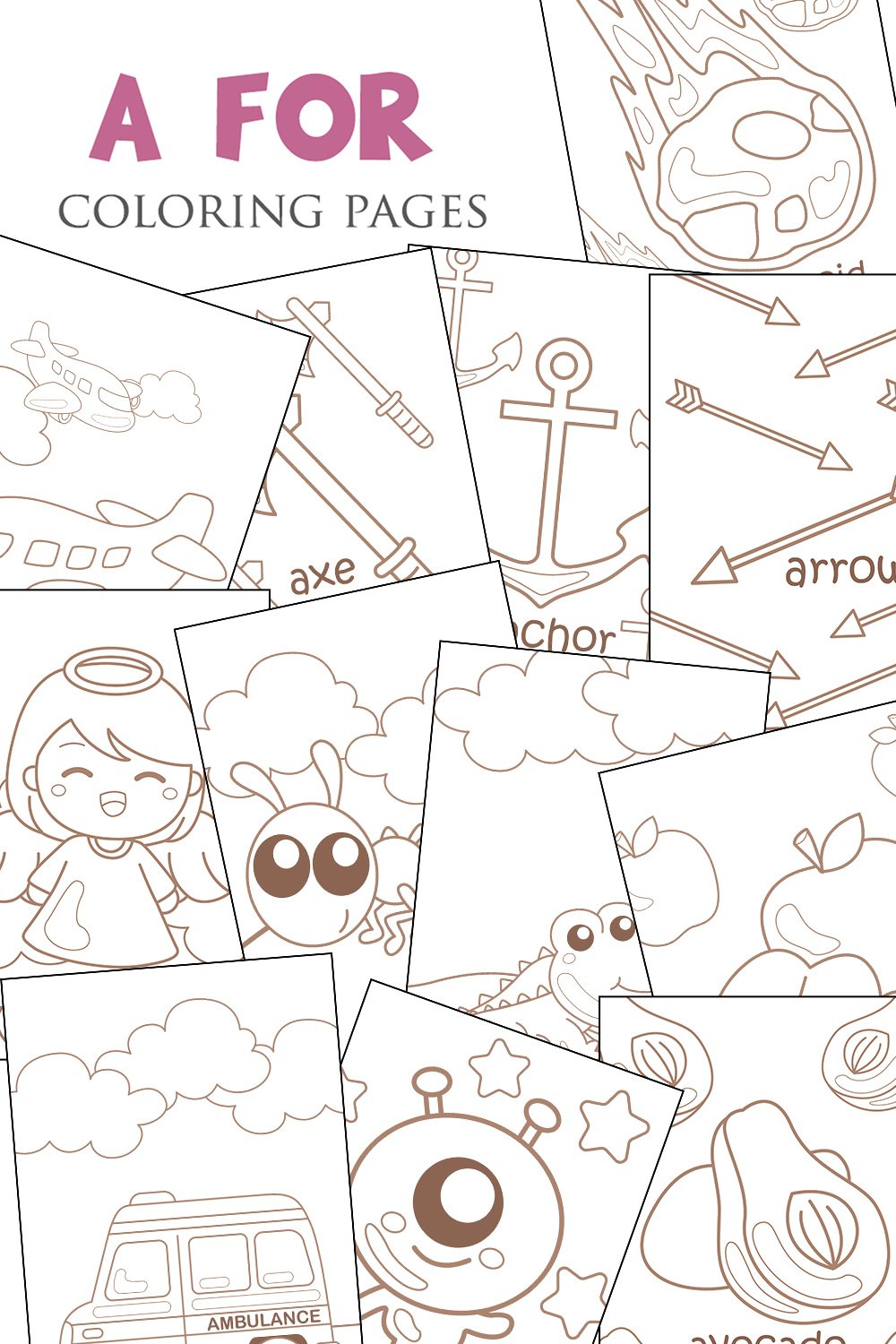 Alphabet A For Vocabulary Lesson Word Study Coloring Kids