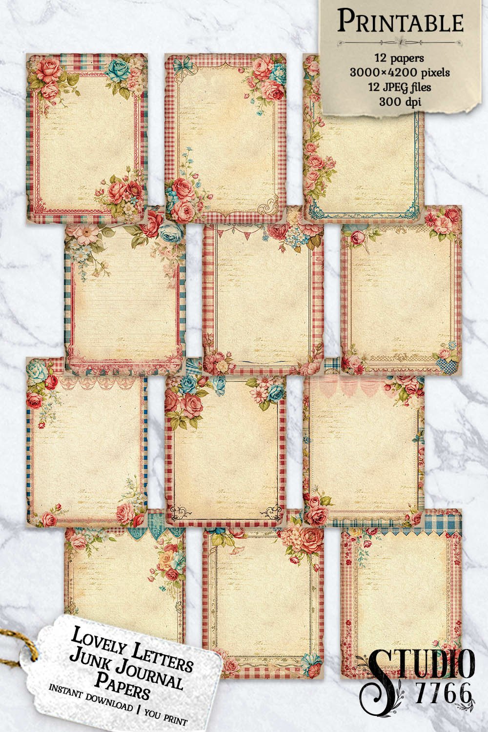 Lovely Letters Junk Journal Papers