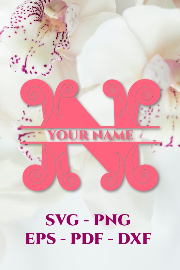 N sign. N svg. Monogram N. Cut file