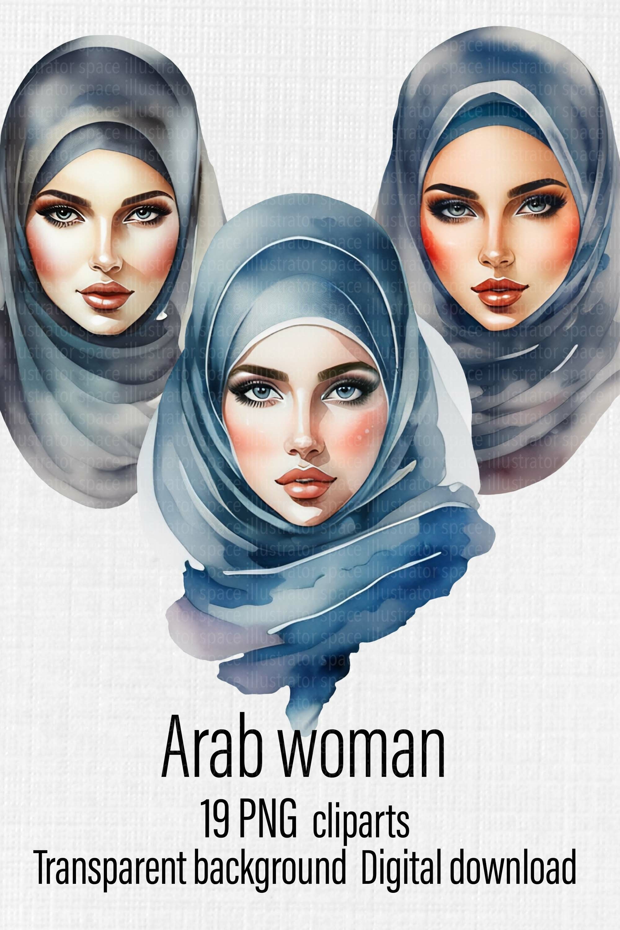Arabic clipart, Muslim clipart, Arab woman clipart 19 PNG