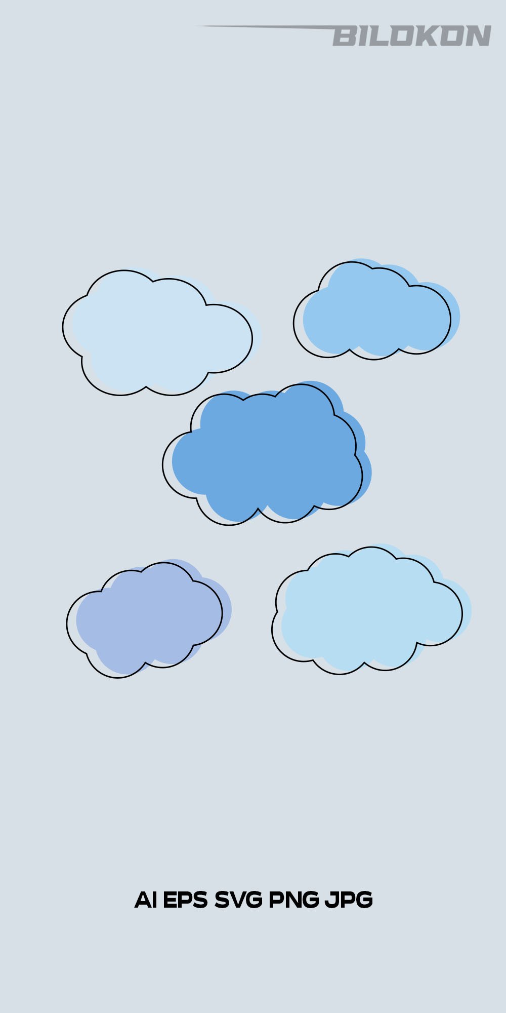 Cloud Abstract modern graphic elements, Abstract shape, SVG