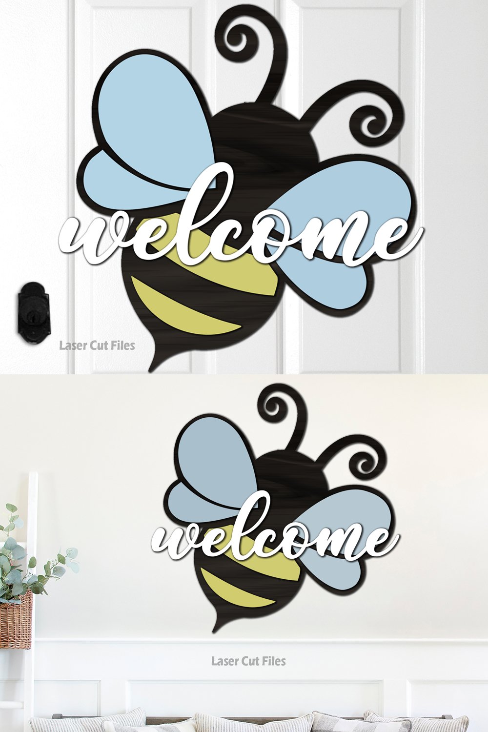 Bee Welcome SVG Laser Cut Files | Welcome Sign SVG | Bee SVG