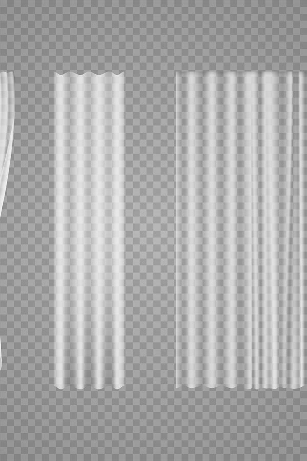 curtains. Window white silk textile, flying fabric. Light t