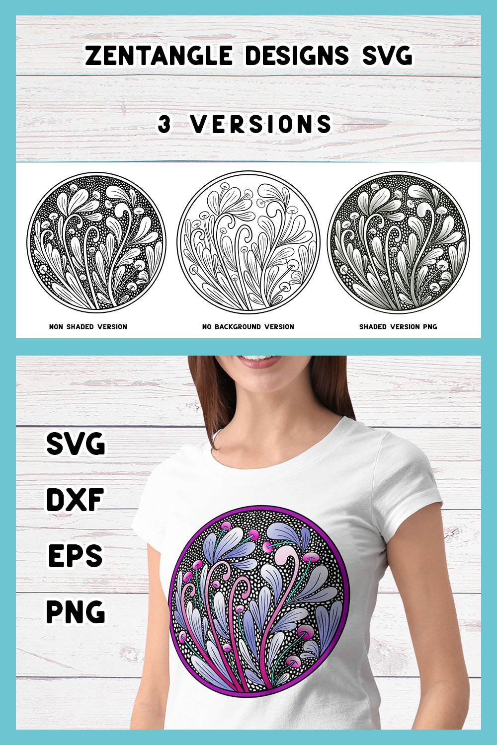 Zentangle SVG | Round Floral Designs