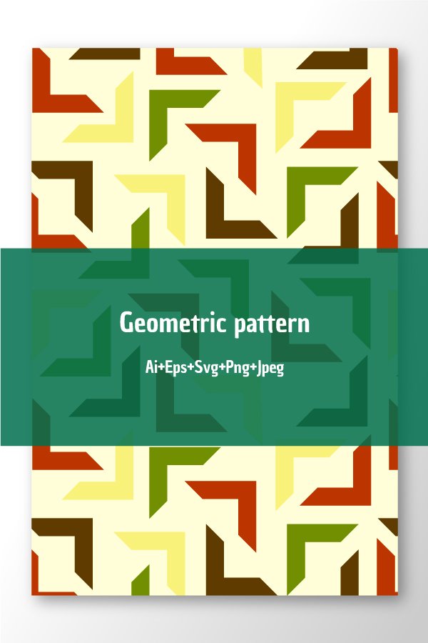 A geometric pattern with multicolored elements