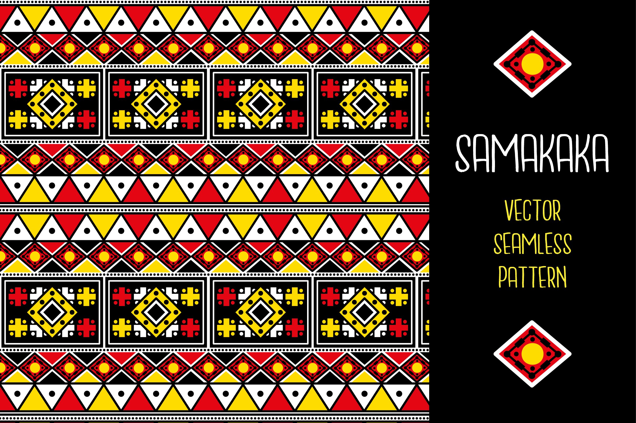 Samakaka seamless vector pattern