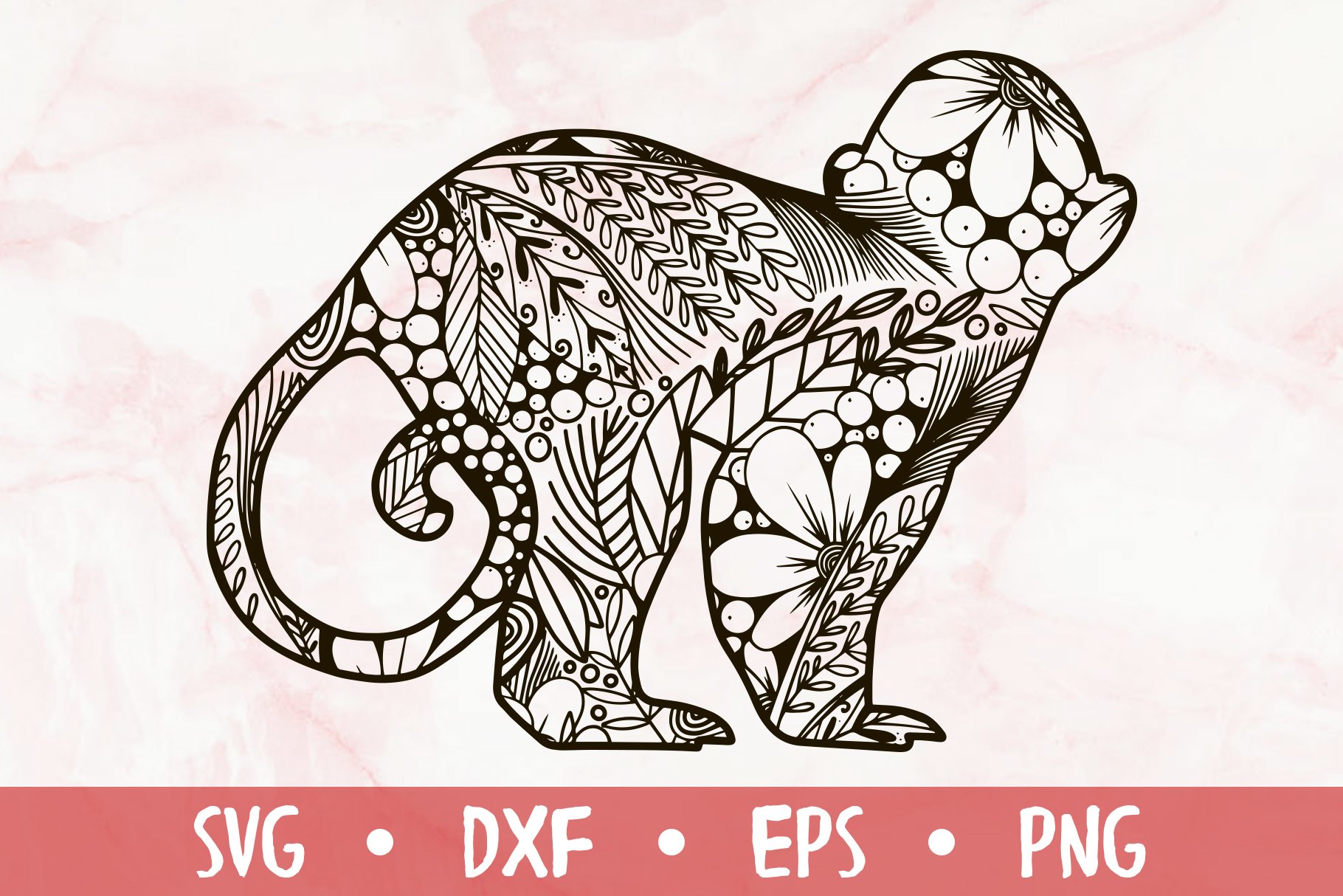 Ornamental monkey - SVG CUT FILE