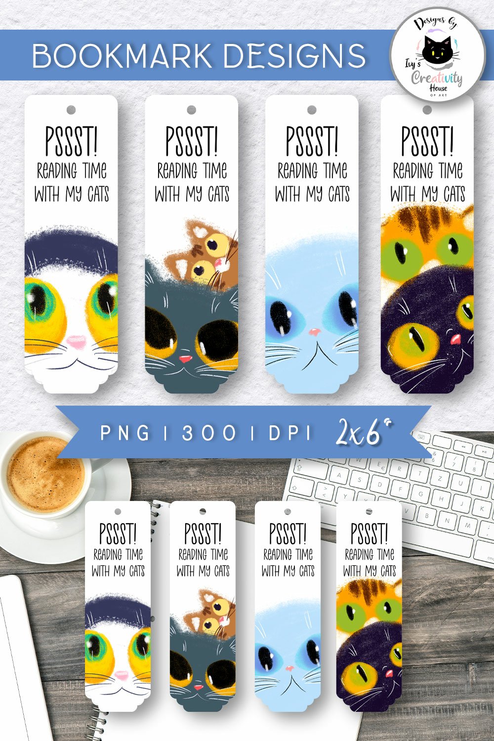 Cat Lover Bookmarks | Printable Cat Bookmark Templates