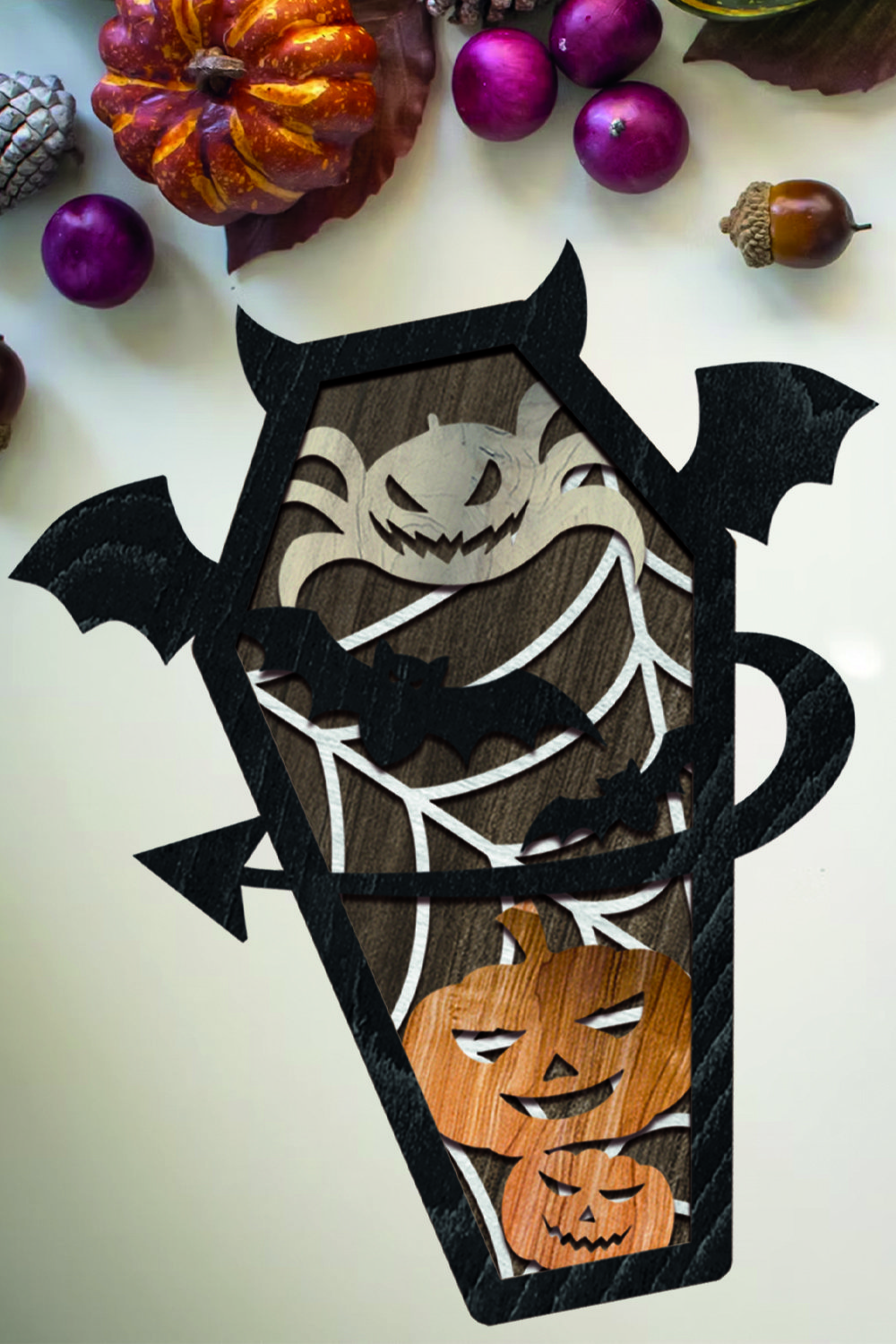 Coffin Halloween Decoration Cut Template