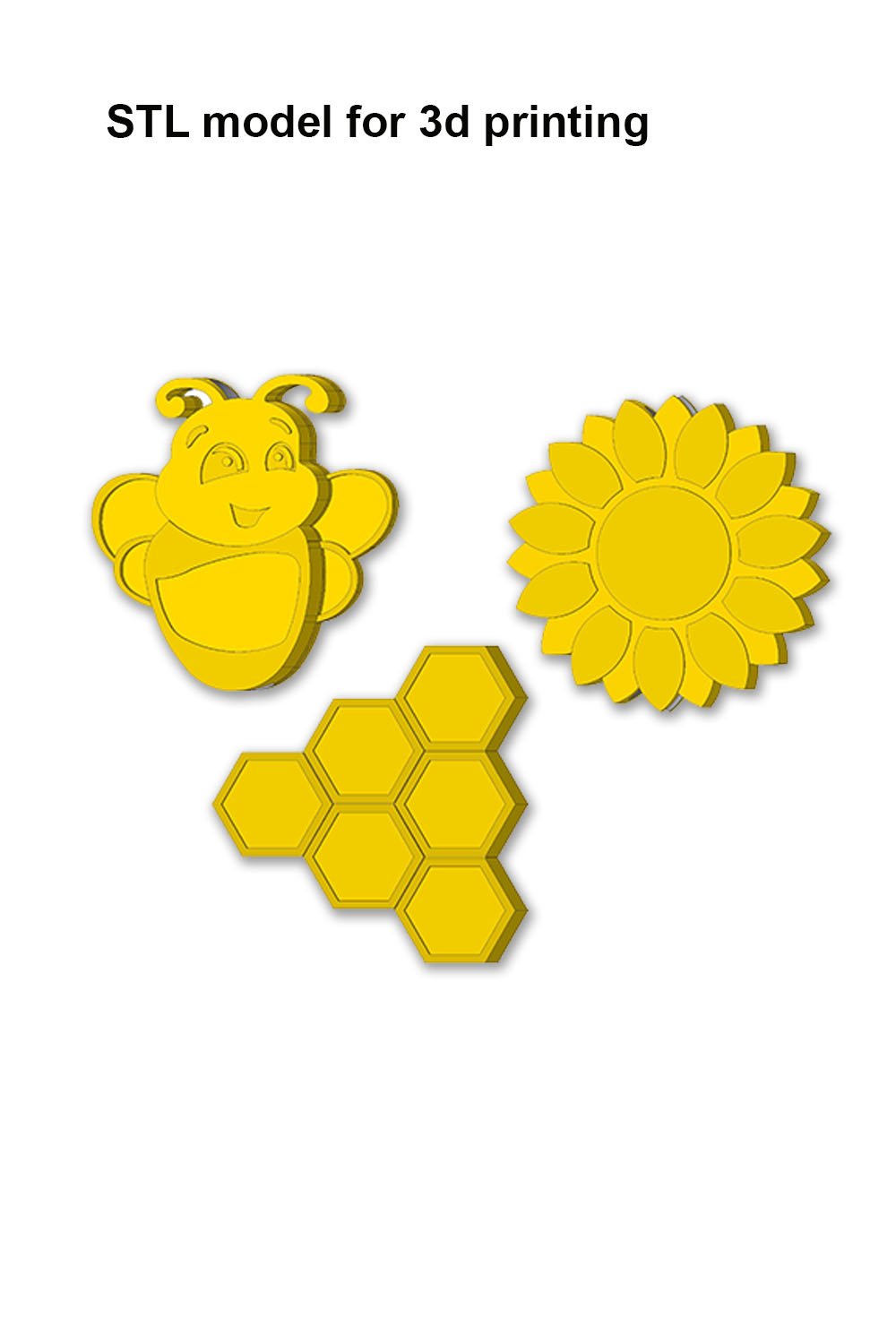 Bundle Happy bee day, Straw Toppers Stl Files for 3D Print.