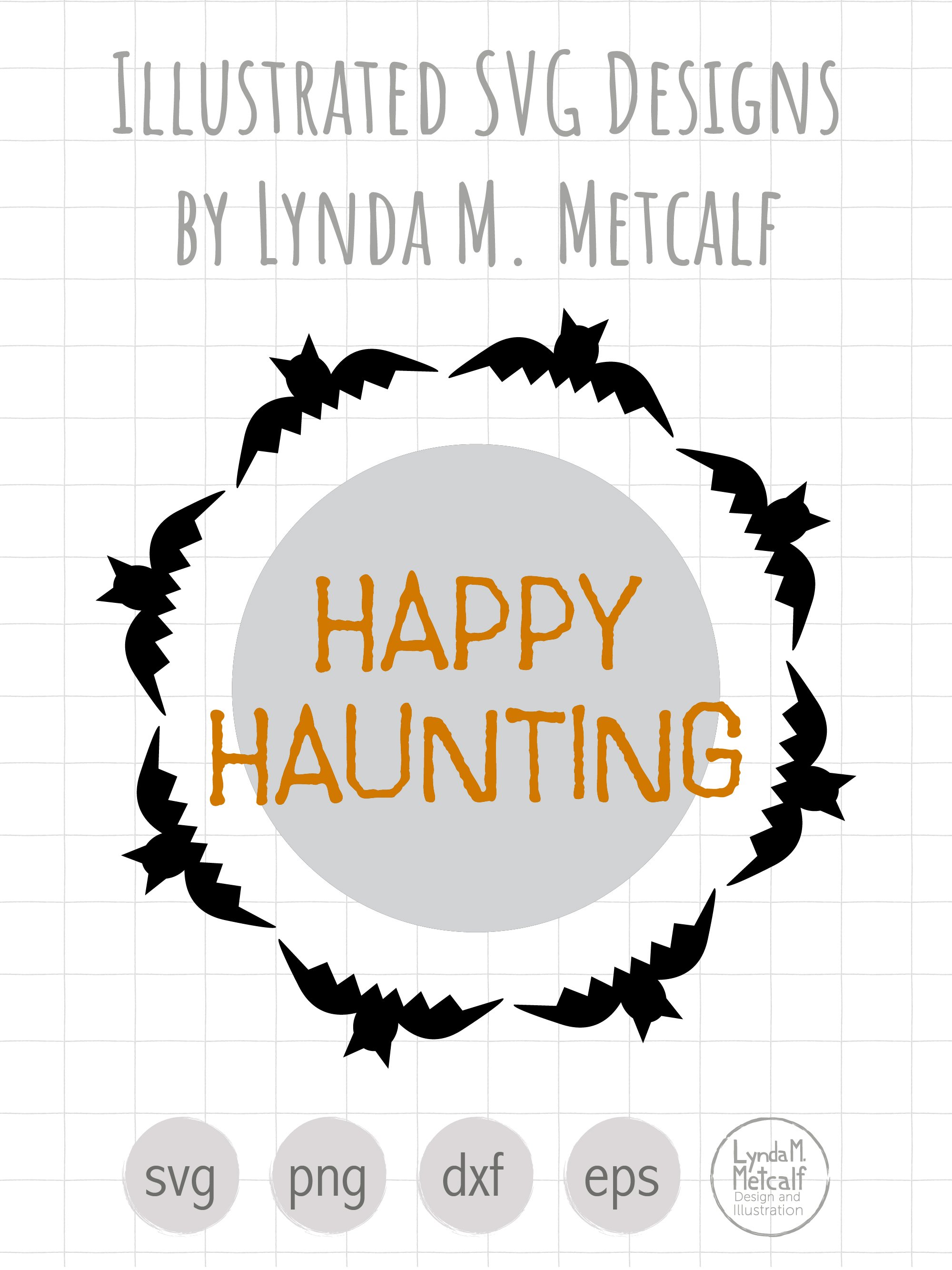 Bat Svg, Happy Haunting, Halloween Frame Svg