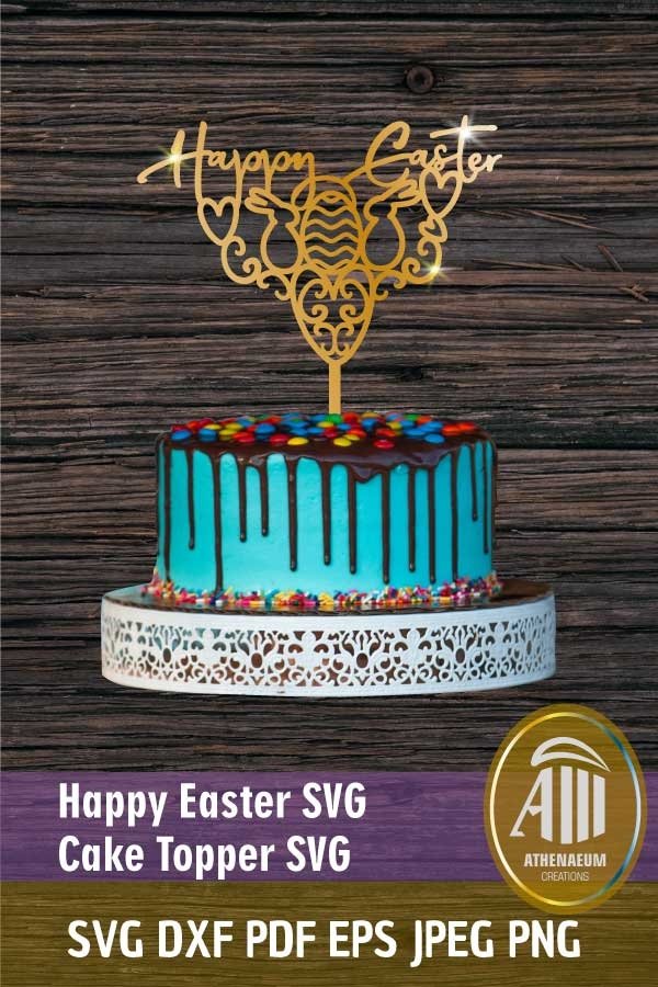 Happy Easter SVG| Cake Topper SVG