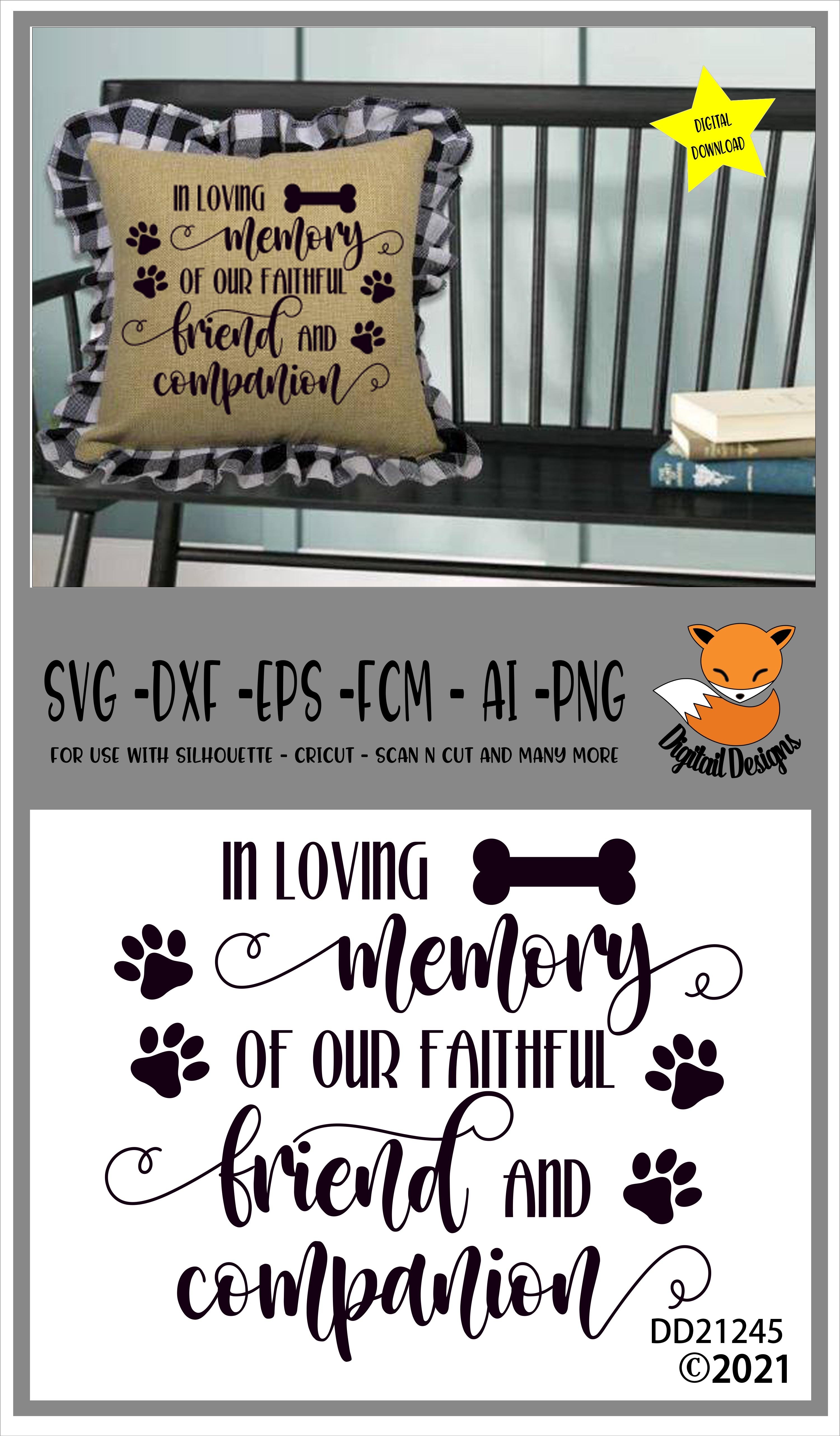 In Loving Memory Pet Dog Loss Memorial SVG