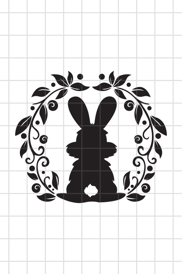 Easter Bunny Svg cut file for Cricut Silhouette, (1209026)