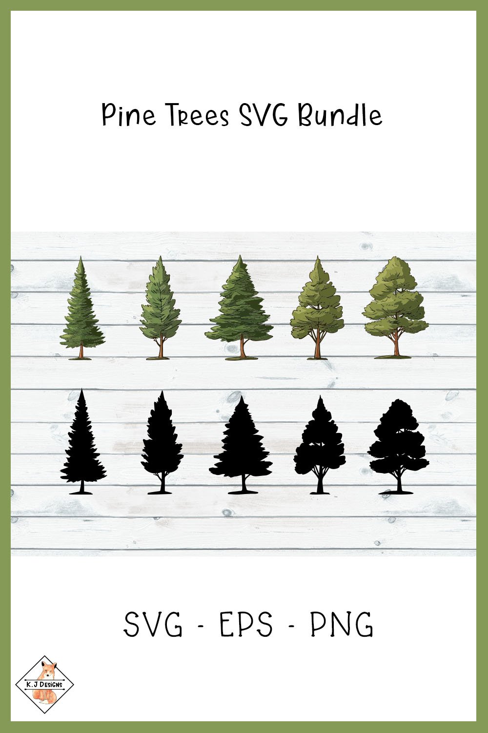 Pine Trees SVG Bundle | Tree Silhouettes