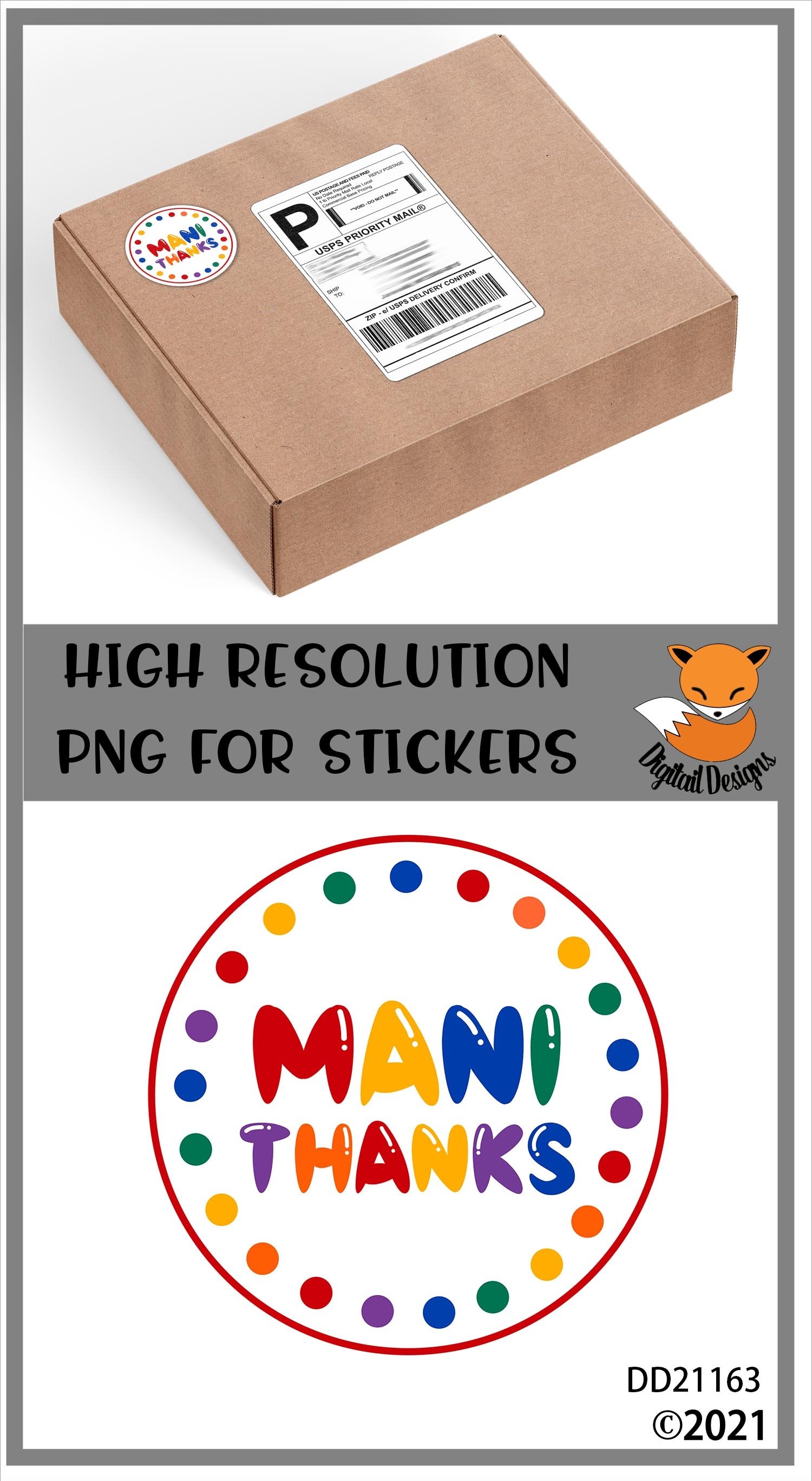 Small Business Sticker Mani Thanks Nail Tech PNG (1353620)