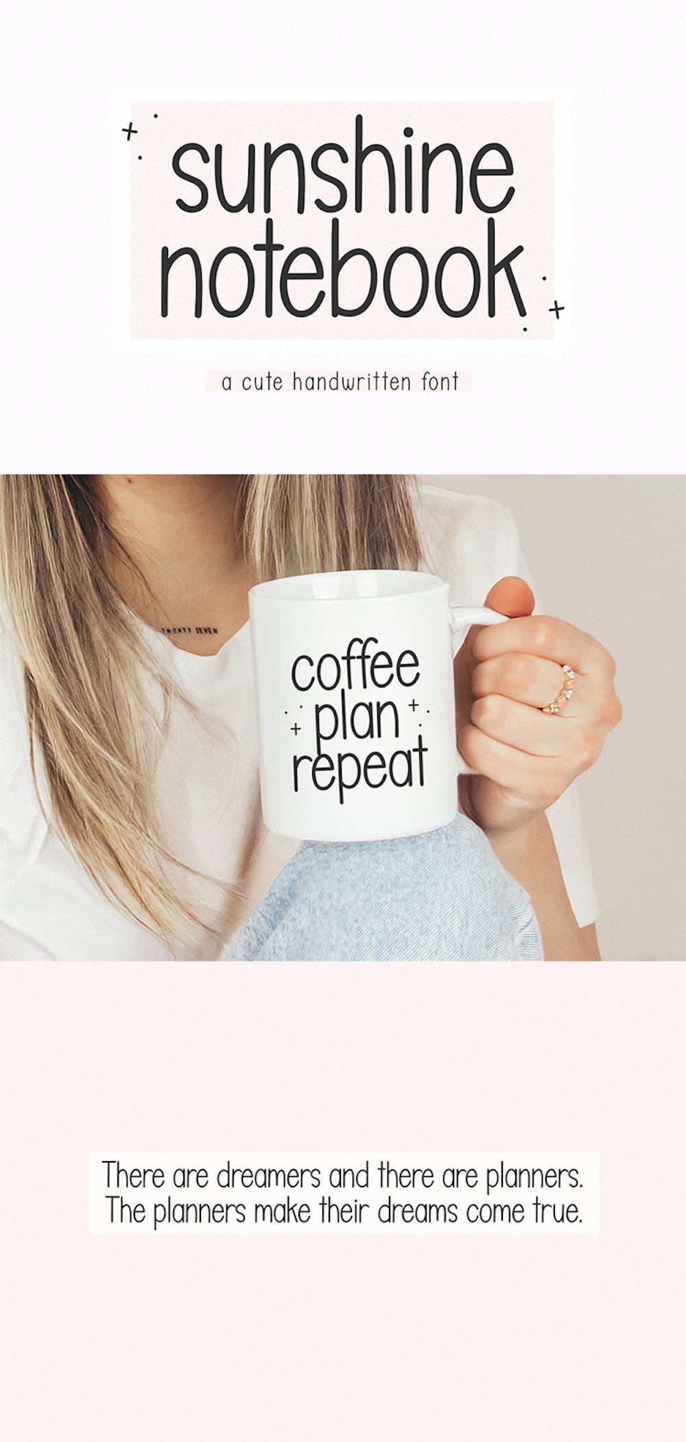 Sunshine Notebook - Cute Handwritten Font