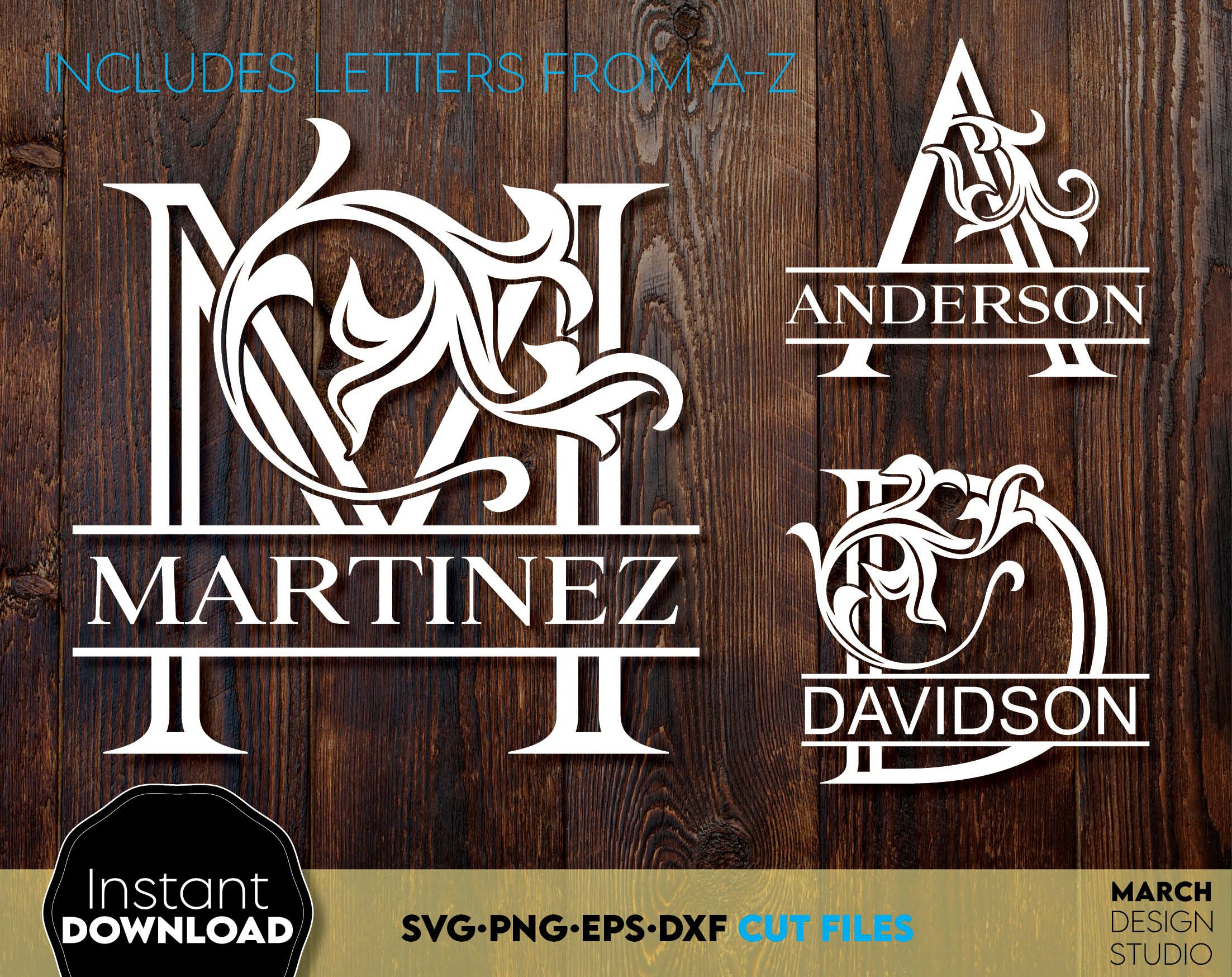 Monogram SVG, Letter Monogram SVG, Monogram SVG Files
