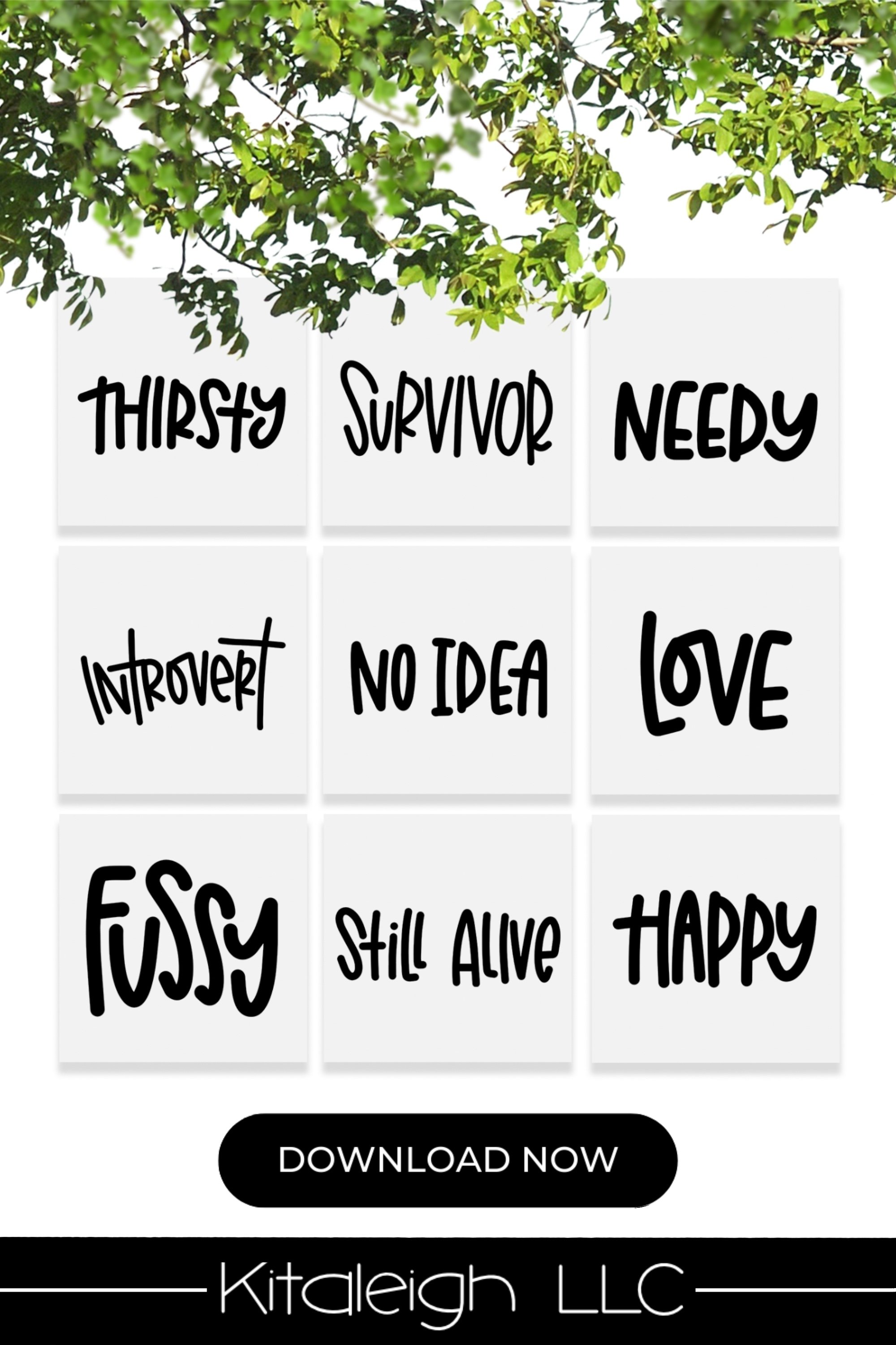 Hand Lettered Plant Quotes Vol 7