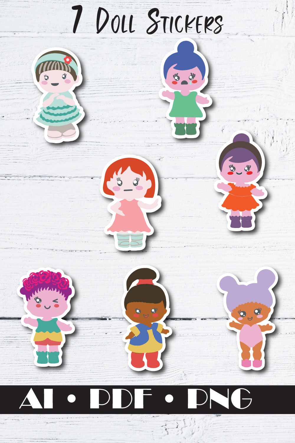 Doll clipart, Doll Stickers