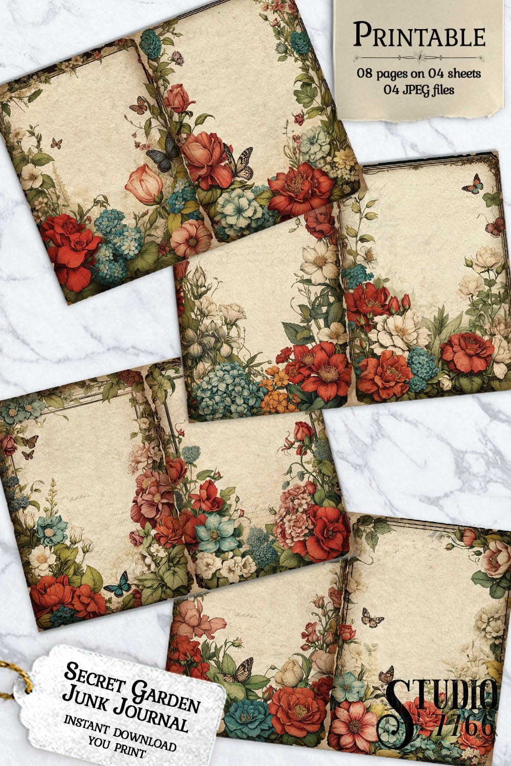 Secret Garden Junk Journal Pages (3794711)