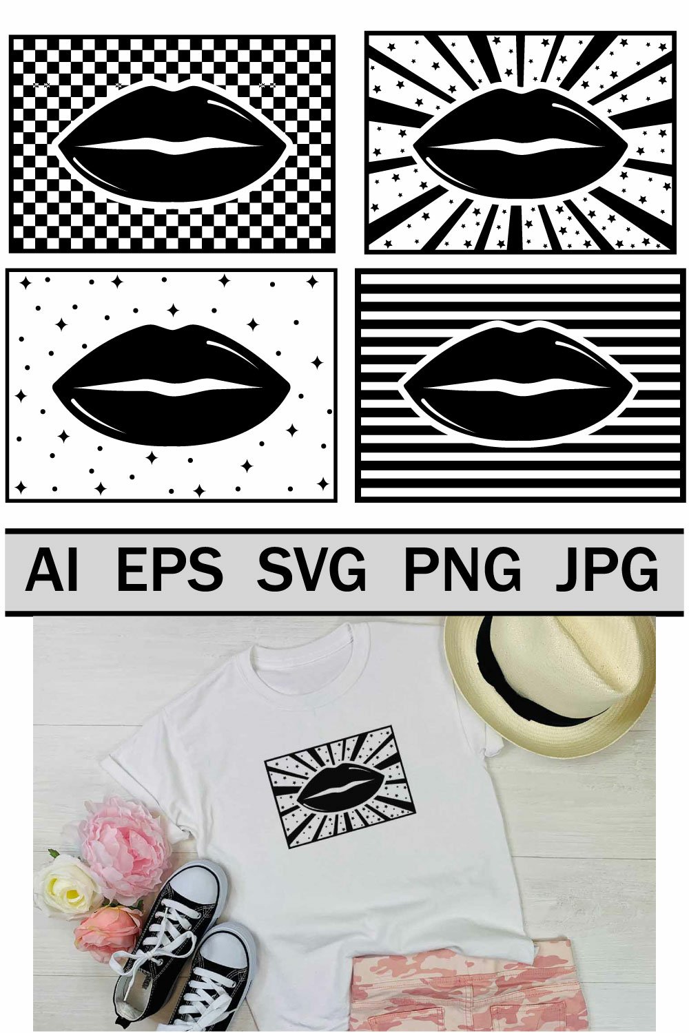 Women's Lips for Svg Print, Svg Kiss, svg (1953866)