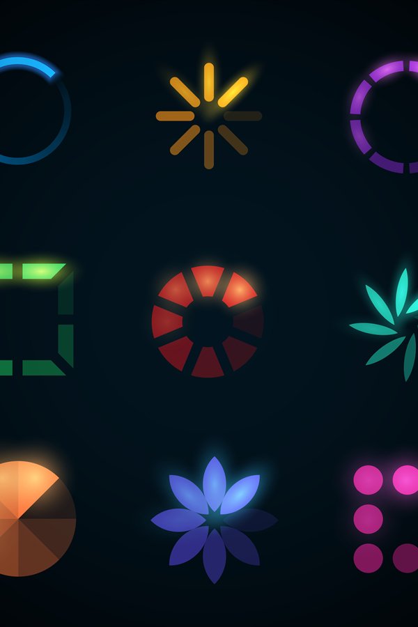 Loading progress bar and preloader vector icons