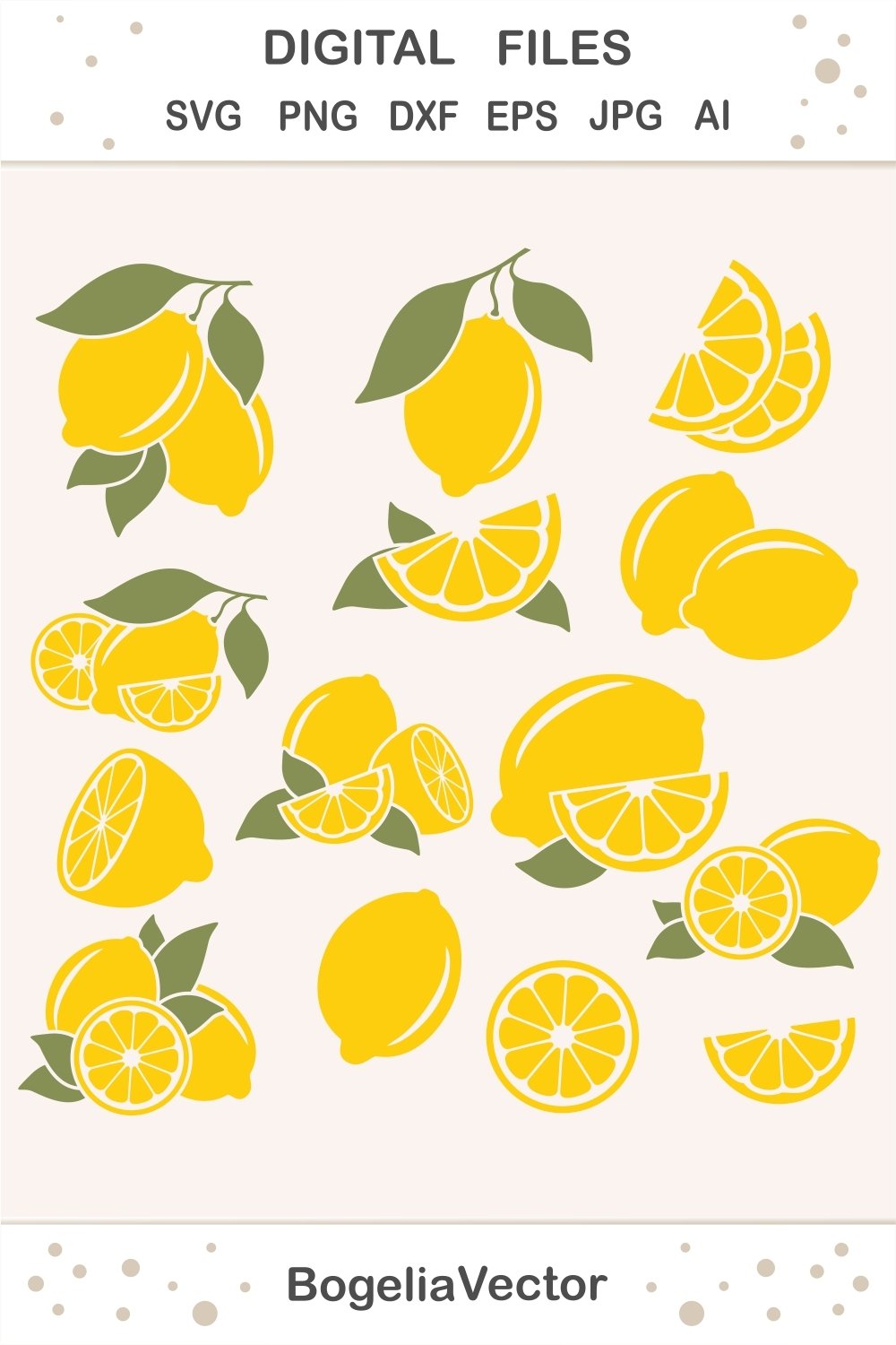 Lemons Svg Cut file Bundle, Lemonade Svg, Lemon Slice Svg
