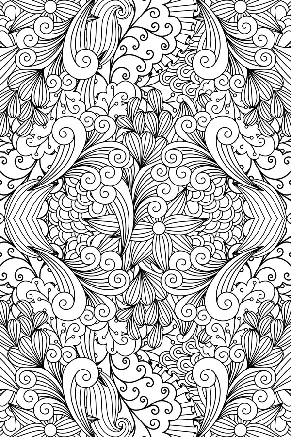 Seamless textile pattern with decorative shapes