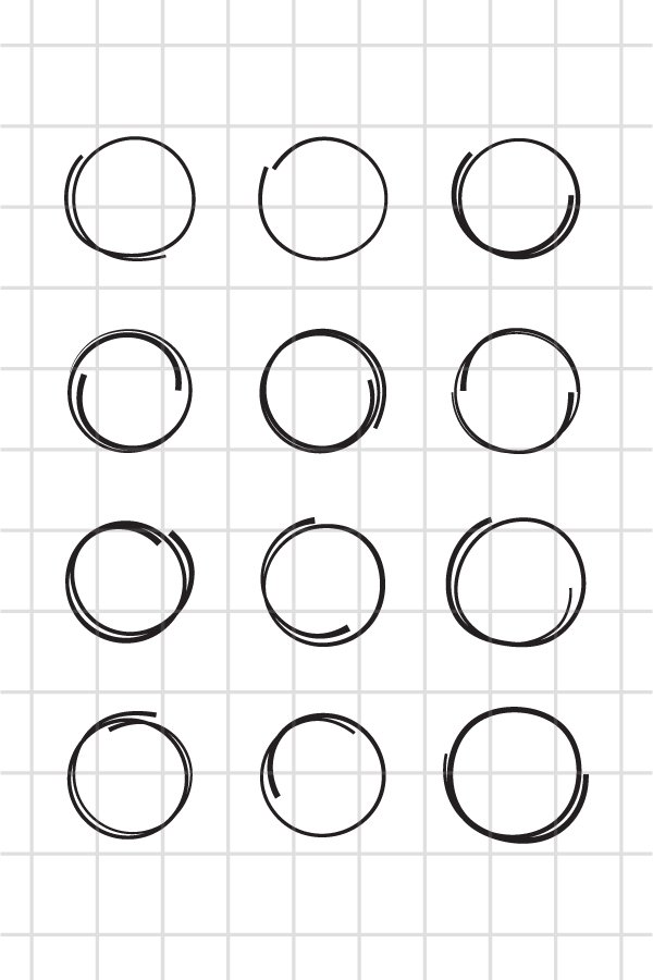 Hand drawn circle. Round doodle frame, circular SVG Cut File