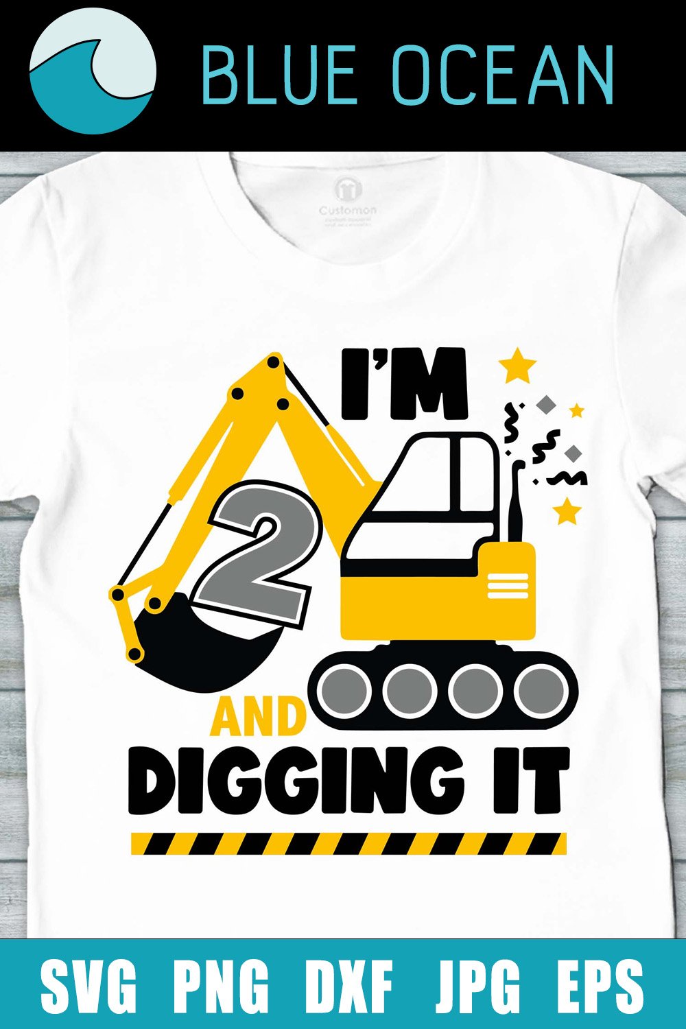 I'm 2 And Digging It Svg, Construction Svg, Boys Birthday