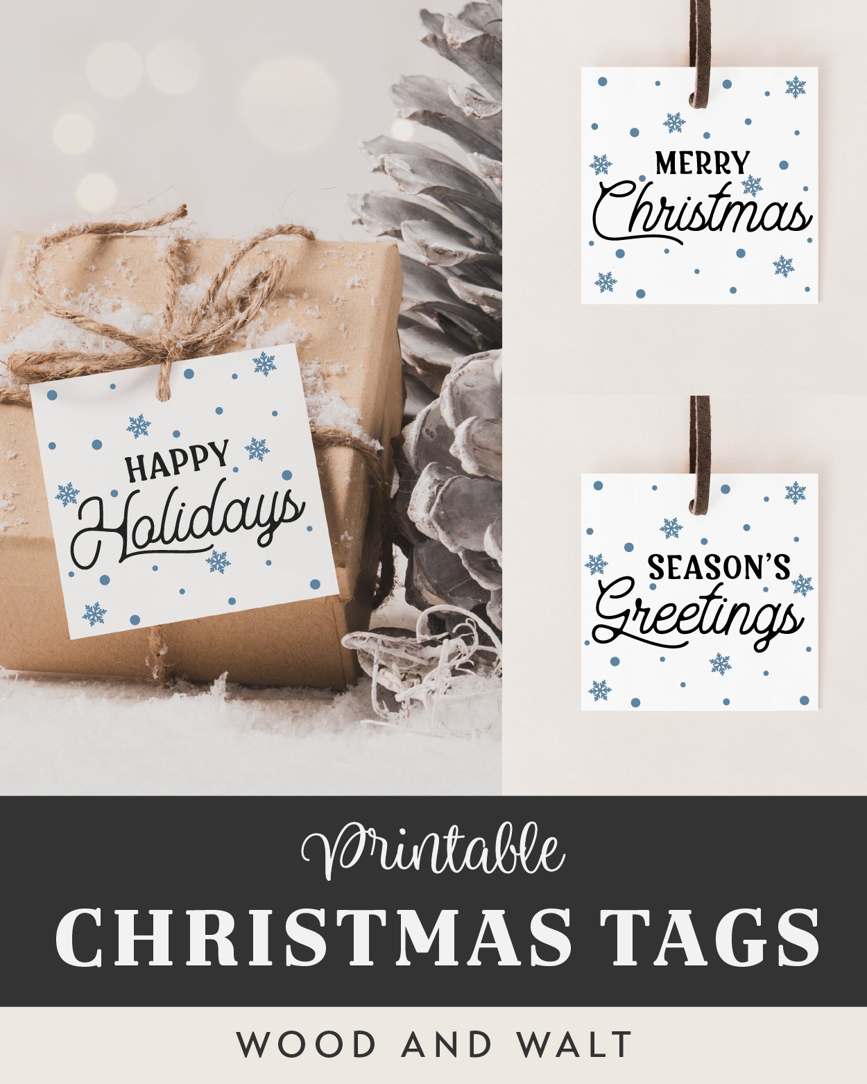 Printable Christmas Gift Tag Bundle | Modern (1729435)