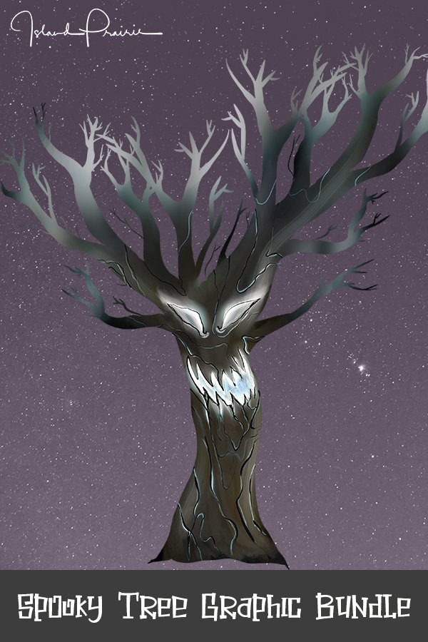 Spooky Halloween Tree Graphic Bundle