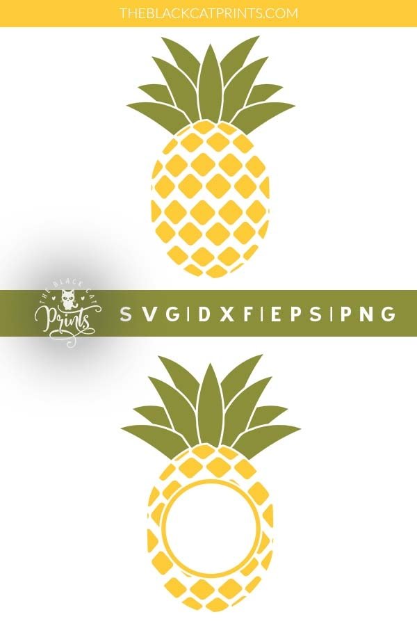 Pineapple Monogram SVG | Pineapple SVG | Summer SVG Cut File