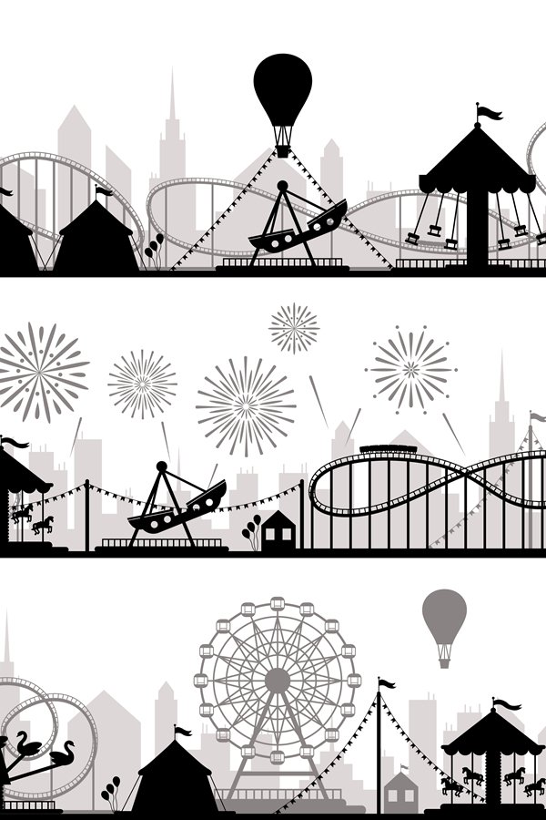 Amusement Park Silhouette