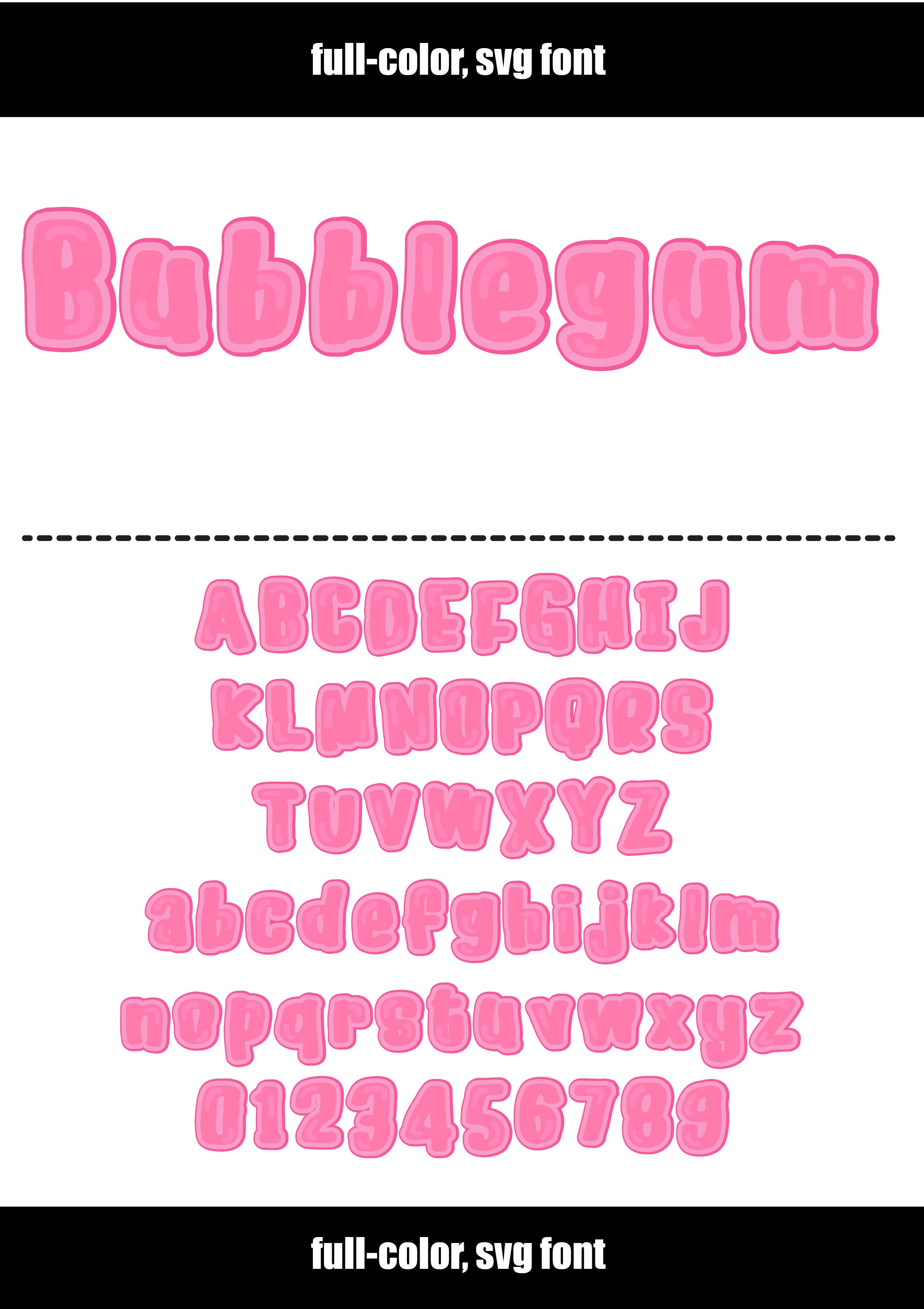 Full Color Pink SVG Font: A Whimsical and versatile font