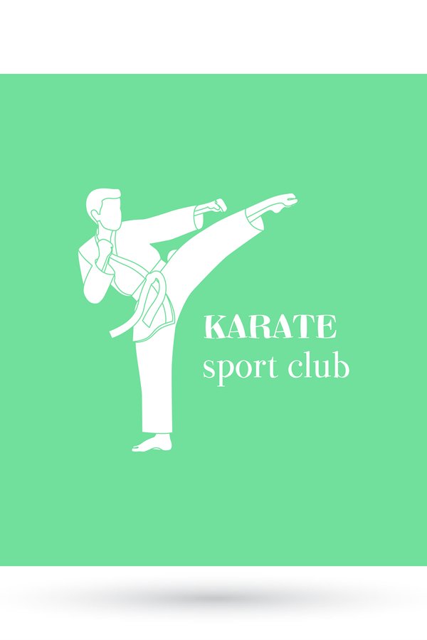 Karate sport club logo design