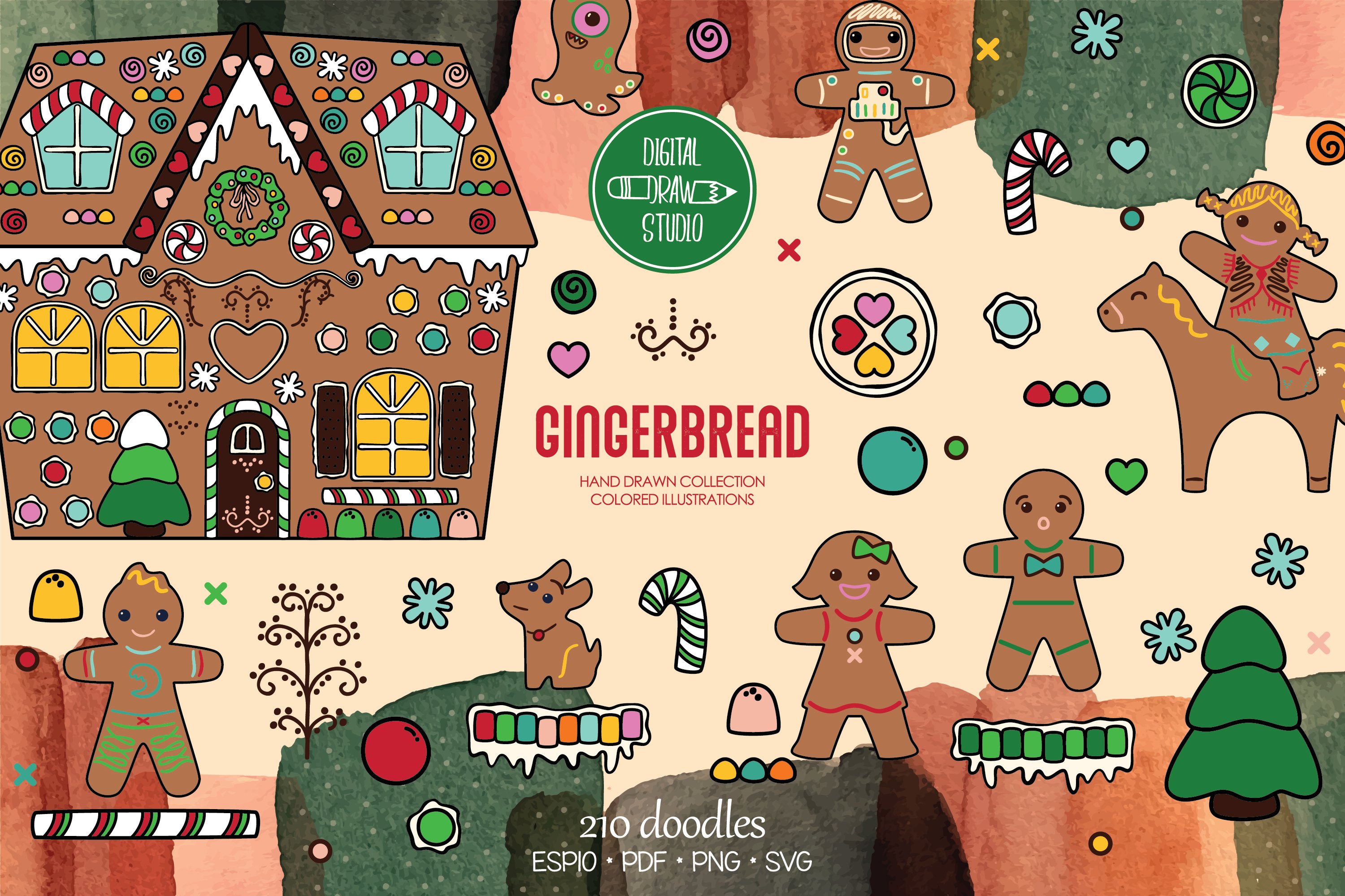 Colored Gingerbread Cookies | Christmas Candy House