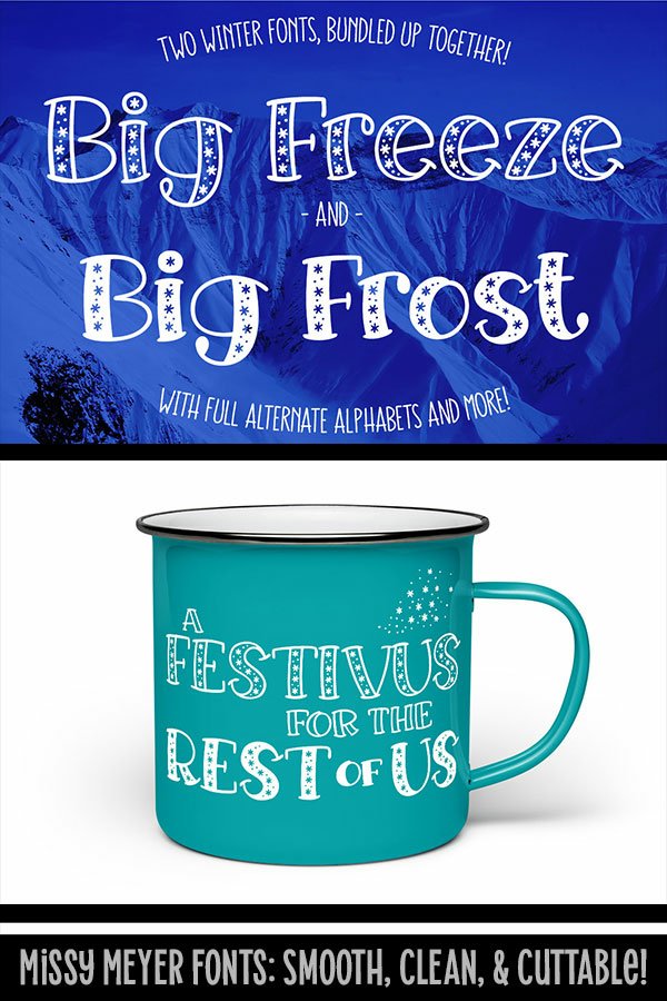 Big Freeze & Big Frost - winter font duo