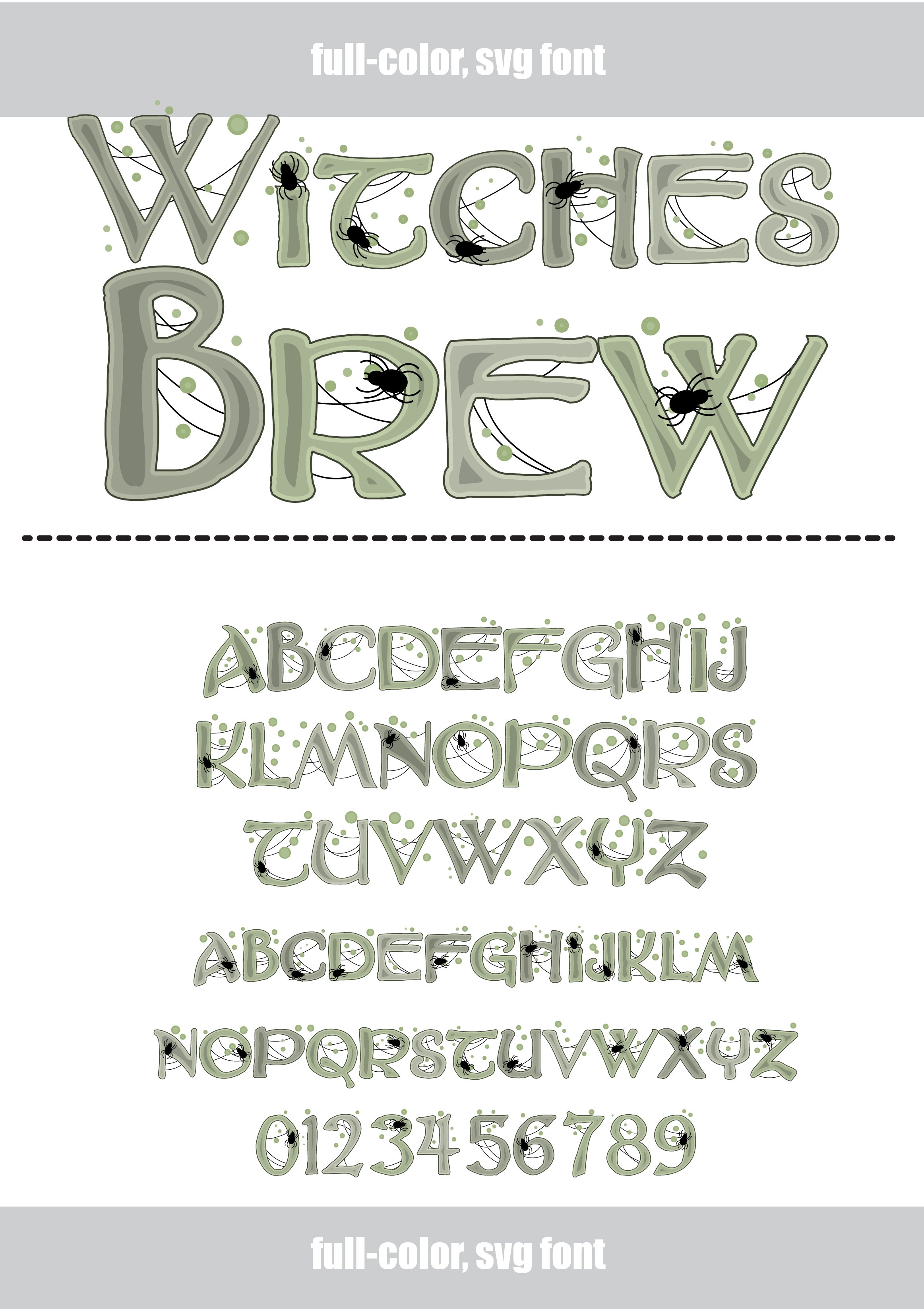 Halloween Themed Full Color SVG Font