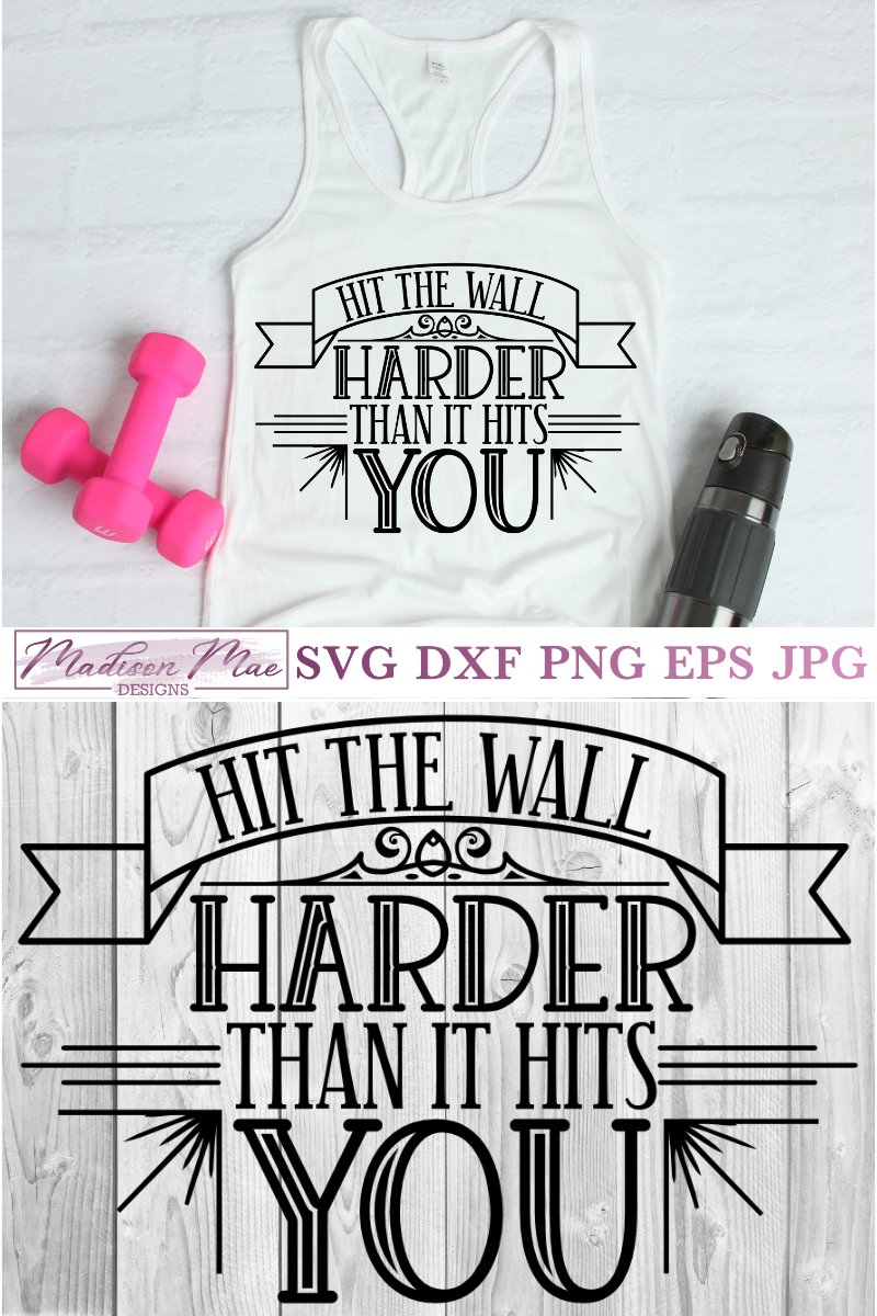 Go Hard, Fitness Motivation SVG, Inspirational Quote