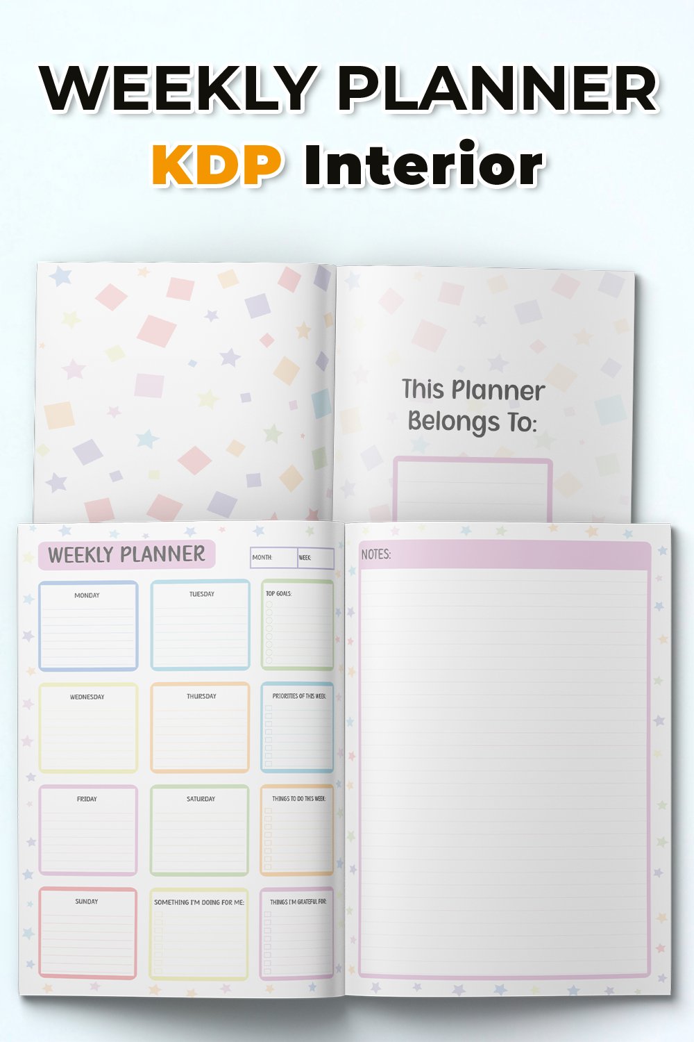 Weekly Planner l KDP Interior Template