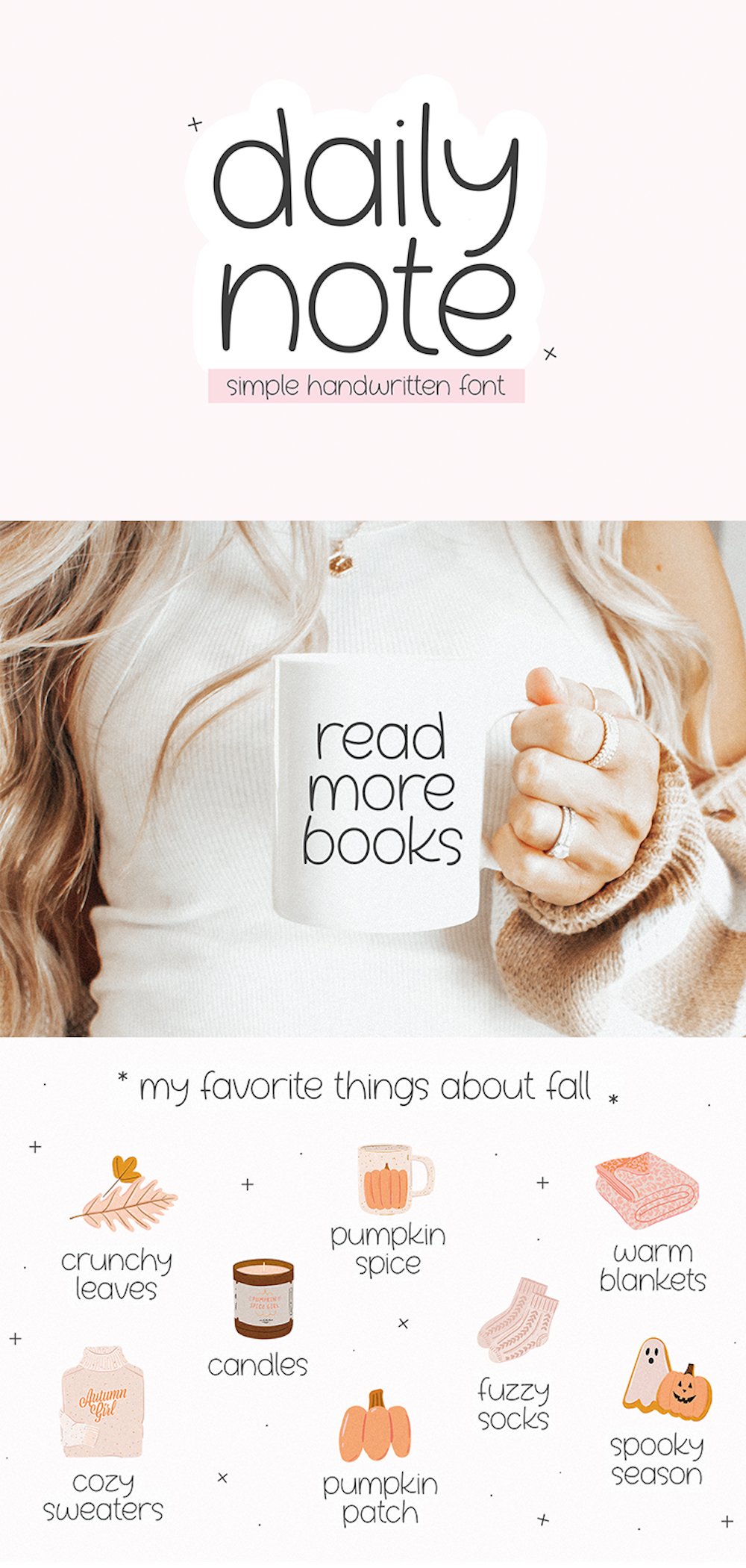 Daily Note - Cute Handwritten Font