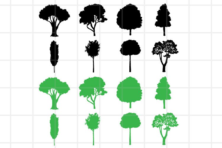 Tree SVG set for cut. Eco or green illustration. (837861) | SVGs ...